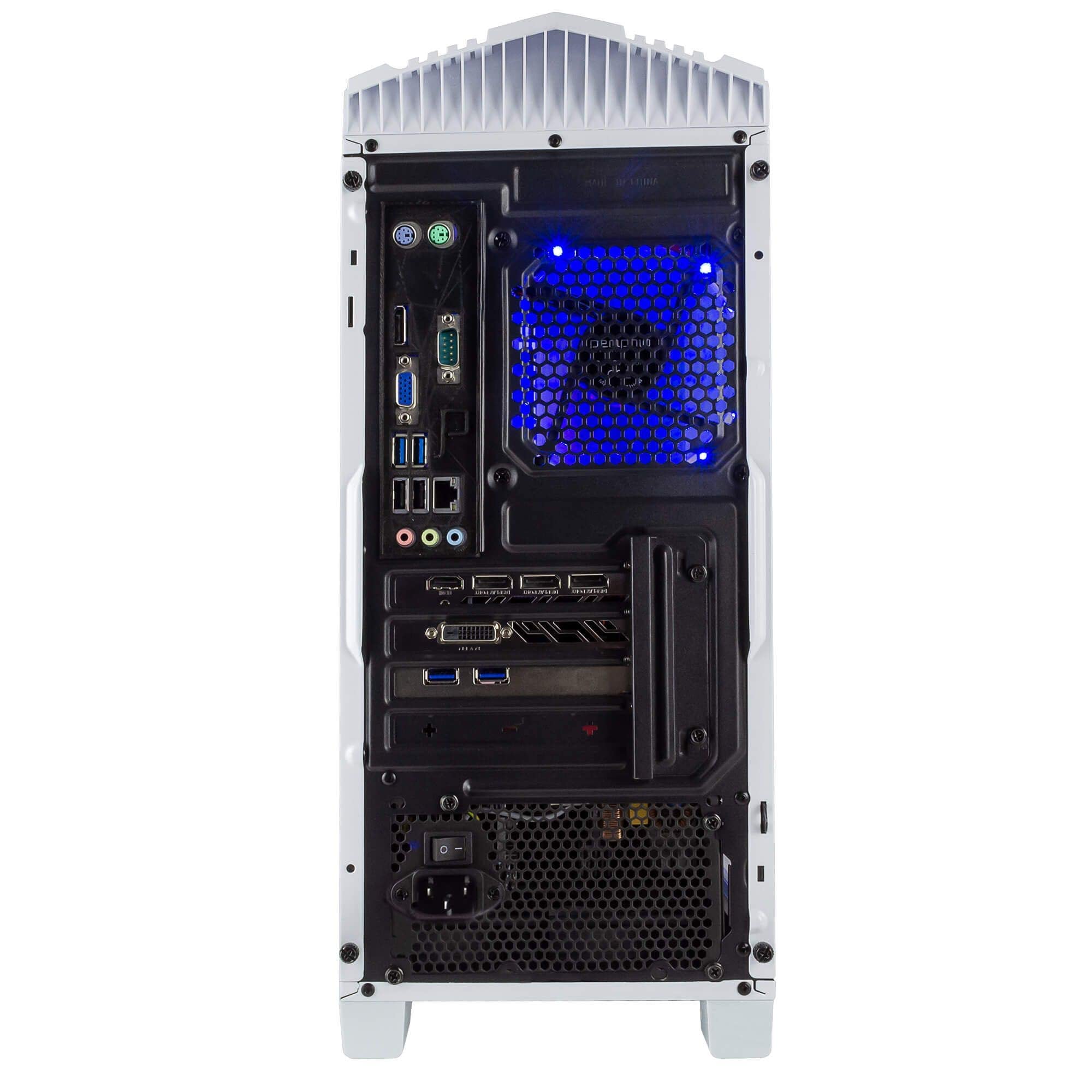 Periphio Portal Gaming PC Desktop Computer Tower, Intel Quad Core i5 3.2GHz, 16GB RAM, 120GB SSD + 500GB 7200 RPM HDD, Windows 10, Nvidia GT1030 2GB Graphics Card, HDMI, Wi-Fi (Renewed)