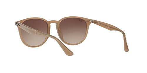 Ray-Ban RB4259F Low Bridge Fit Round Sunglasses, Opal Beige/Brown Gradient, 53 mm