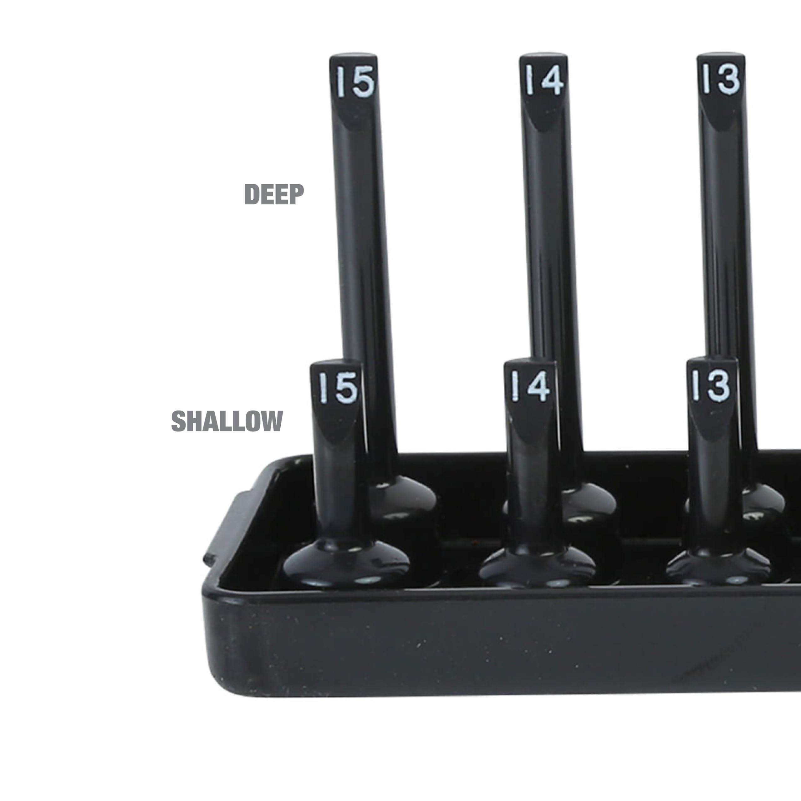 OEMTOOLS 22418 6 Piece SAE and Metric Socket Tray Set, SAE and Metric Socket Storage for Sizes 1/4", 3/8”, and 1/2" Drive, Socket Holders and Socket Organizer Tray for Toolbox, Orange and Black