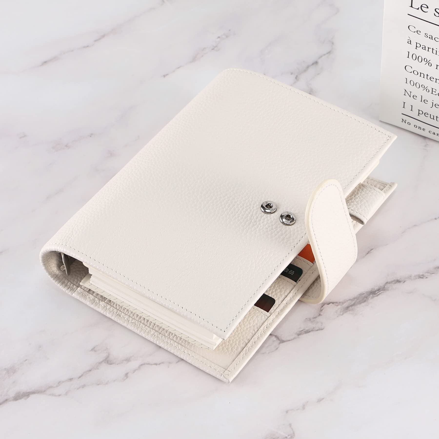 Personal Rings Planner Full Grain Leather Binder Organizer with 30 MM Rings Notebook Diary Journal