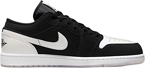 Nike Men's Air Jordan 1 Low Shoes, Black/Multi-color/White/Black, 10
