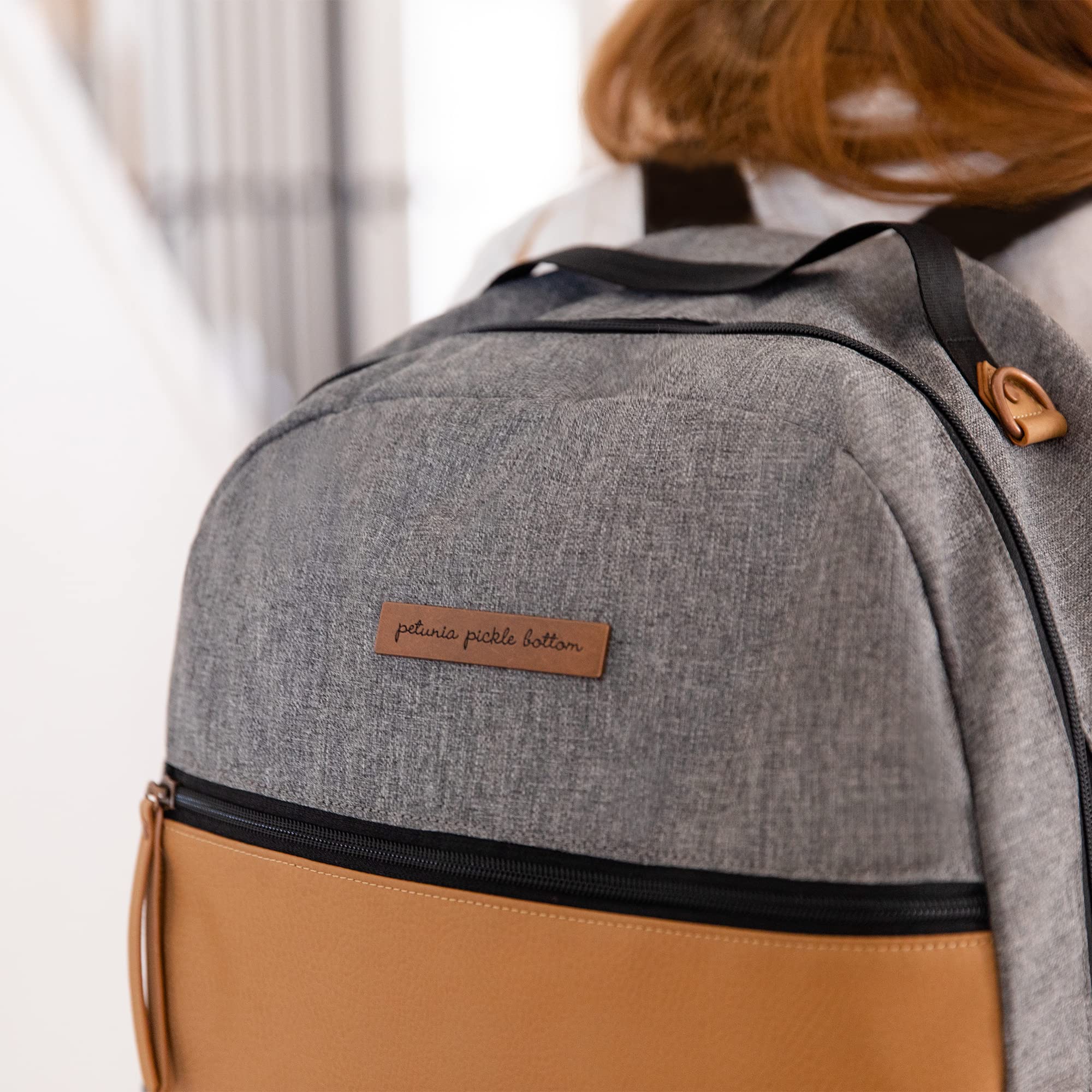 Petunia Pickle Bottom Axis Backpack | Baby Bag | Diaper Bag Backpack | Baby Bottle Bag for Parents | Stylish Baby Bag Organizer| Sophisticated and Spacious Backpack for On the Go Moms | Birch/Black