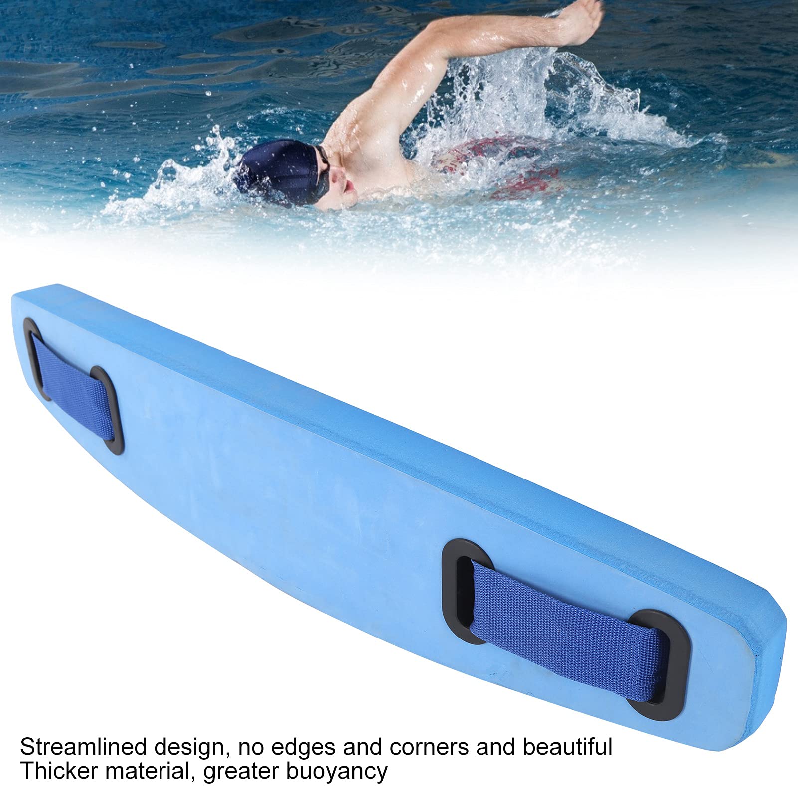 Swimming Floatation Belt, Small Size Adjustable Swimming Buoyancy Belt Outdoor Swim Training Aid for Adult and Kids(Blue)
