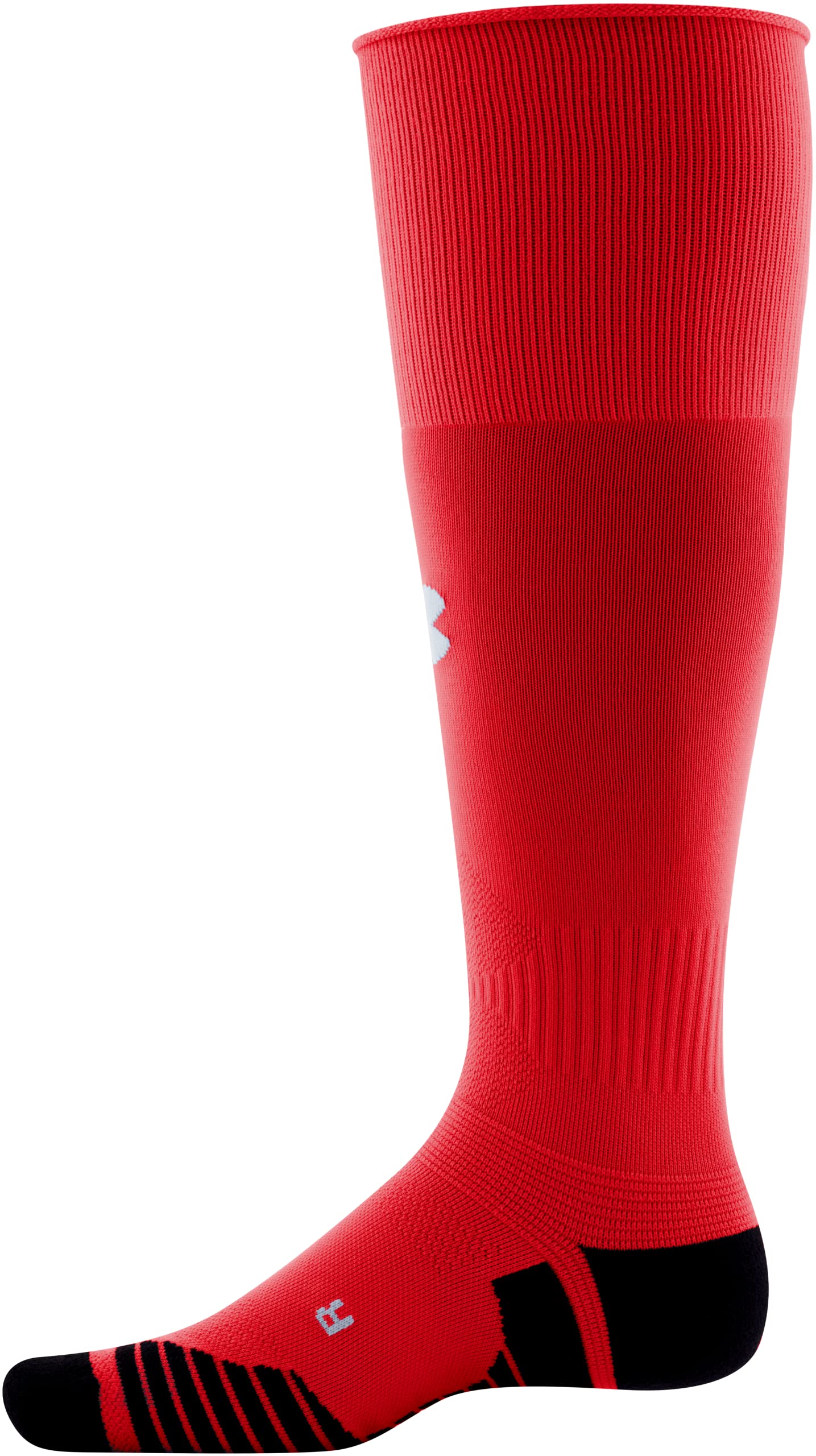 Under Armour Adult Soccer Over-The-Calf Socks, 1-Pair, Red/Black/White, Medium