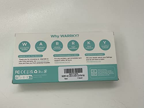 USB Splitter 3.0, WARRKY 4 Port USB Hub for Laptop [3FT Braided Cable, Aluminum Shell] Ultra-Slim Multi USB Port, Compatible with PC, Desktop, Surface Pro, MacBook, Flash Drive, PlayStation, Xbox