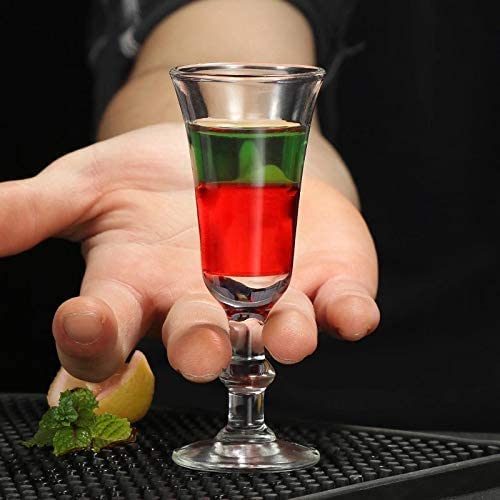Srgeilzati Cordial Glasses Shot Glasses with Stem,Limoncello Glasses | Port glasses 1.0 oz (Set of 6)