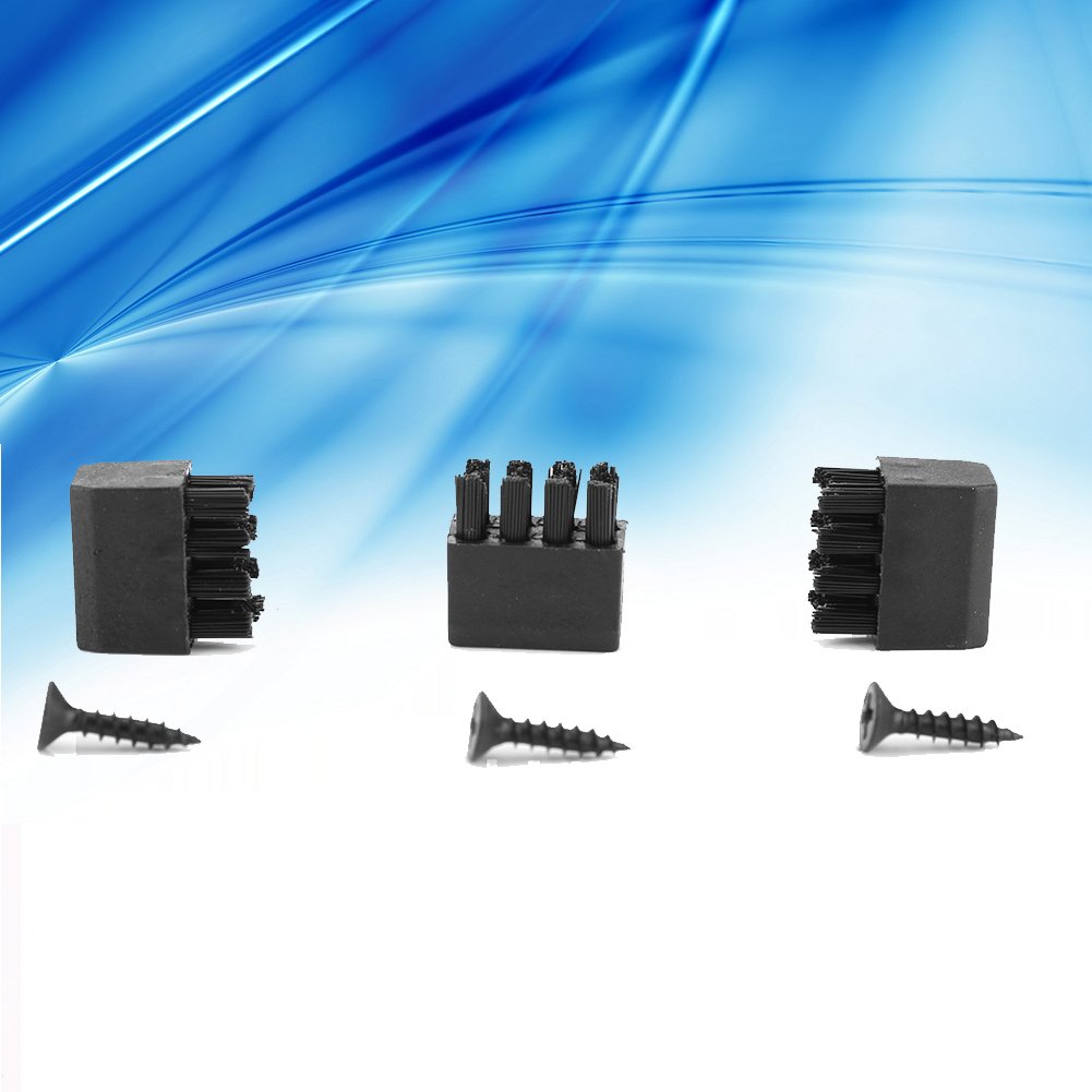 ROBTLE 3Pcs Arrow Rest Replacement, Plastic Brushes with 3pcs Screws Black Archery Bow Brush for Hostage Arrow Rest Archery Bow, 0.66 inch x 0.59 inch x 0.27 inch