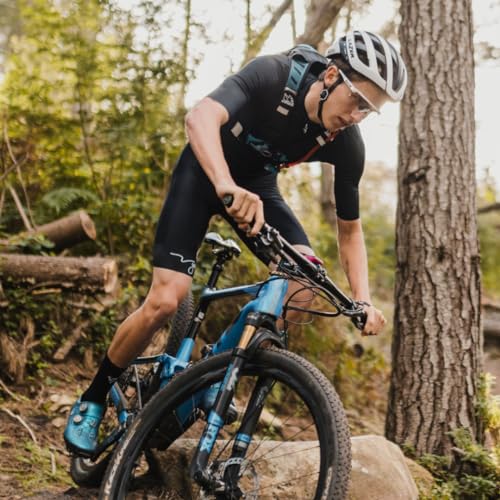 USWE MTB Hydro Hydration Pack with 2L Hydration Bladder - Hydration Backpack for Cycling, Mountain Biking, E-MTB and Gravel Riding, Backpack with Water Bladder (3L, Blue)