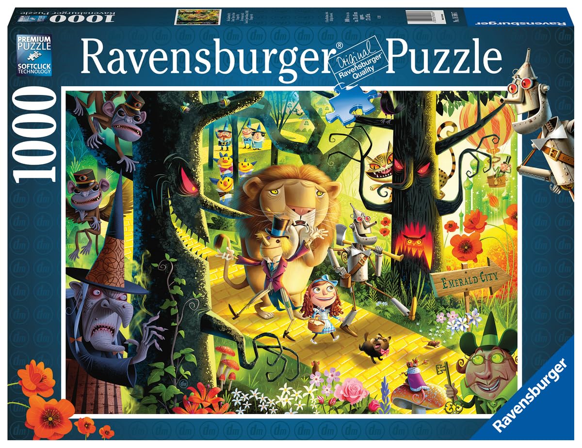 Ravensburger Lions, Tigers & Bears, Oh My! | 1000 Piece Jigsaw Puzzle for Adults | Unique Softclick Technology | Vibrant and Glare-Free Imagery | Crafted with Sustainability in Mind