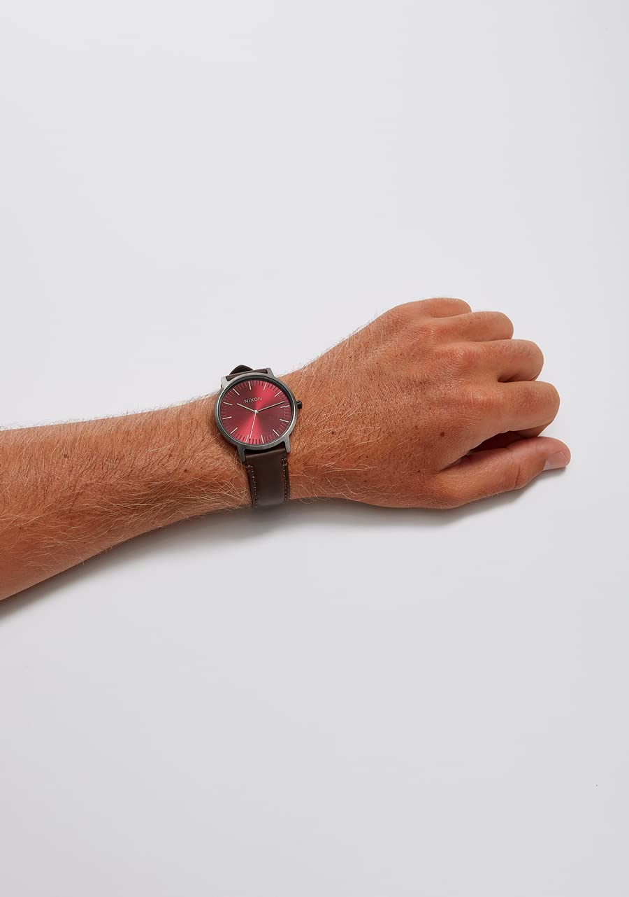 NIXON Porter Leather A1058 50m Water Resistant Men’s Watch (20-18mm Leather Band and 40mm Watch Face)
