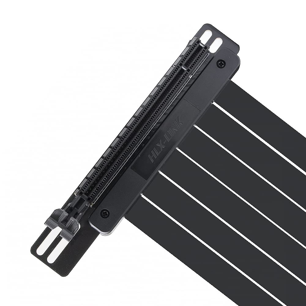 QINGSEA Q High Speed PCI Express Riser Card PCI-E 3.0 x 16 Riser Card Extender Ribbon Flexible Extension Cable 90 Degree for Computer Graphic Cards (30CM)