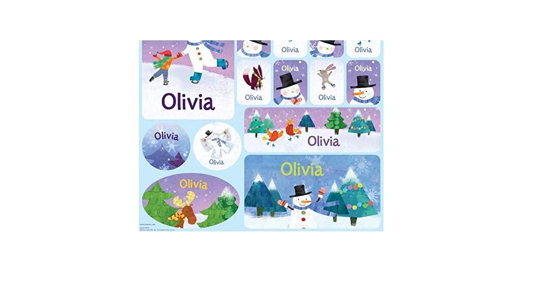 Personalized Stickers for Kids, Snowman - I See Me!