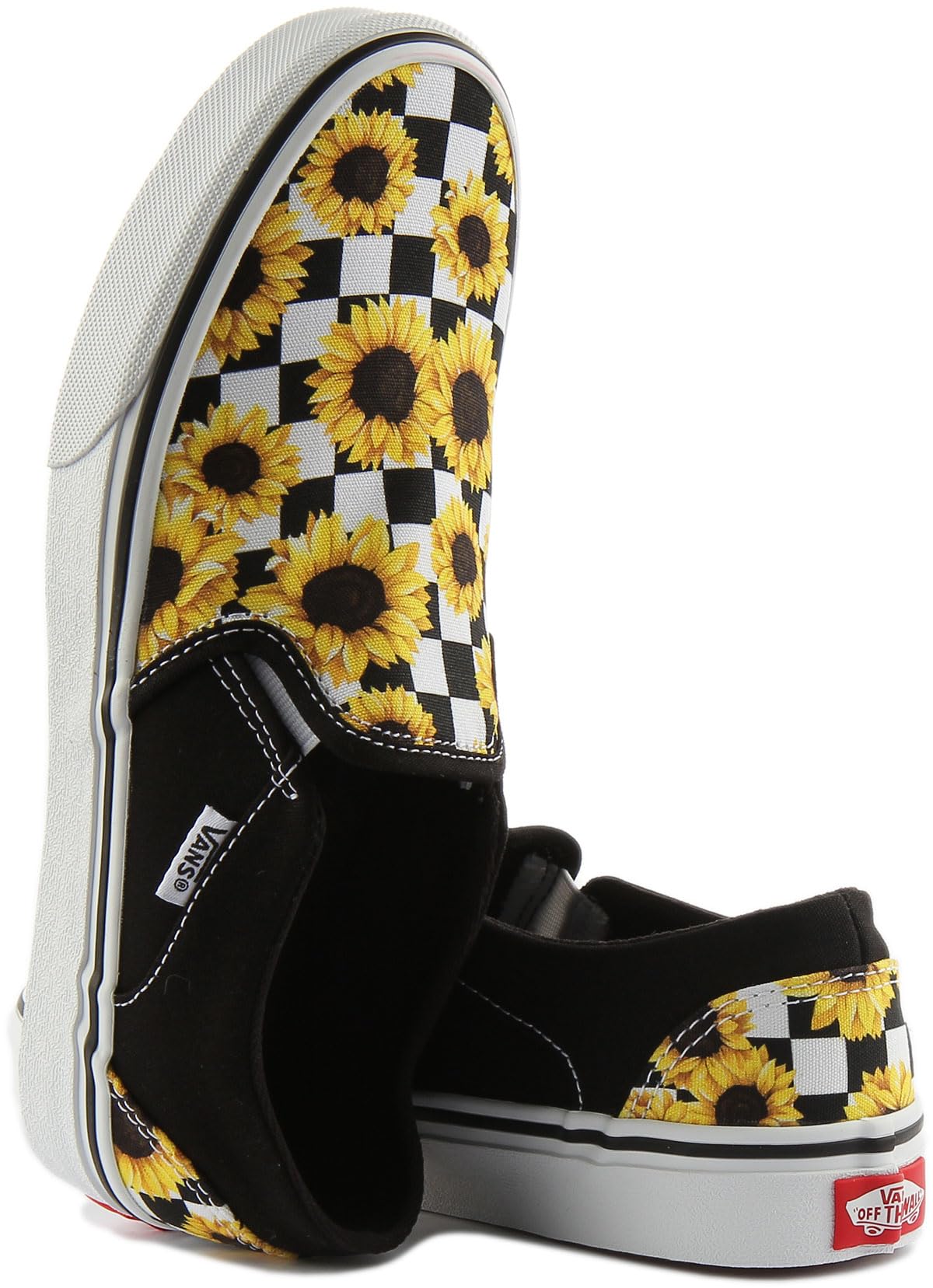 Vans Women's Low-Top Trainers Sneaker, Sunflower Checker Multi White, 7.5