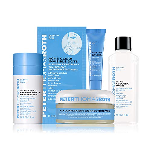 Peter Thomas Roth | Acne-Clear Essentials 5-Piece Kit | Acne Treatment For Face, Acne Skin Care Kit, 5 ct,5 Piece Set(Pack of 1)