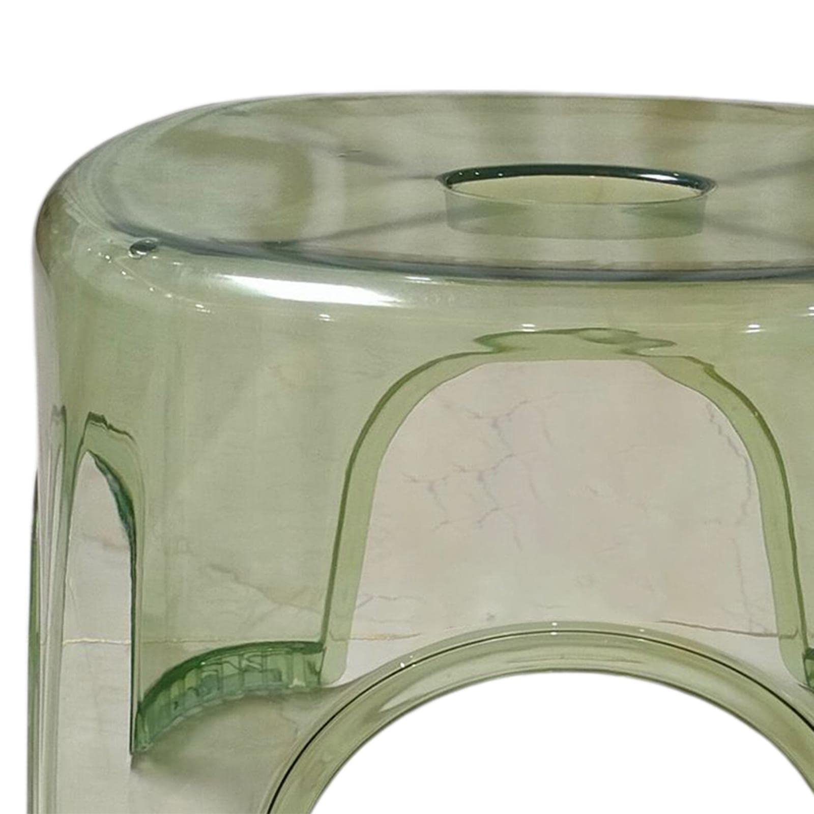 Small Stool for Bathroom, Step Stool Comfortable Potty Stool Shower Bench Ergonomic Shower Stool Non Slip, Green