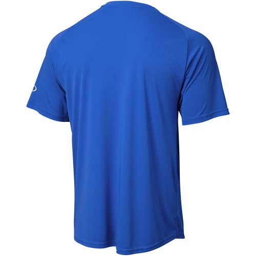 Rawlings Men's Crew Neck Tech Tee Shirt Series, Royal Blue, Medium
