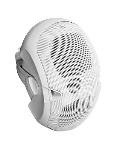 Rockville D4-8 White Dual 4" 8 Ohm Wall Mount Swivel Outdoor Home Patio Speaker
