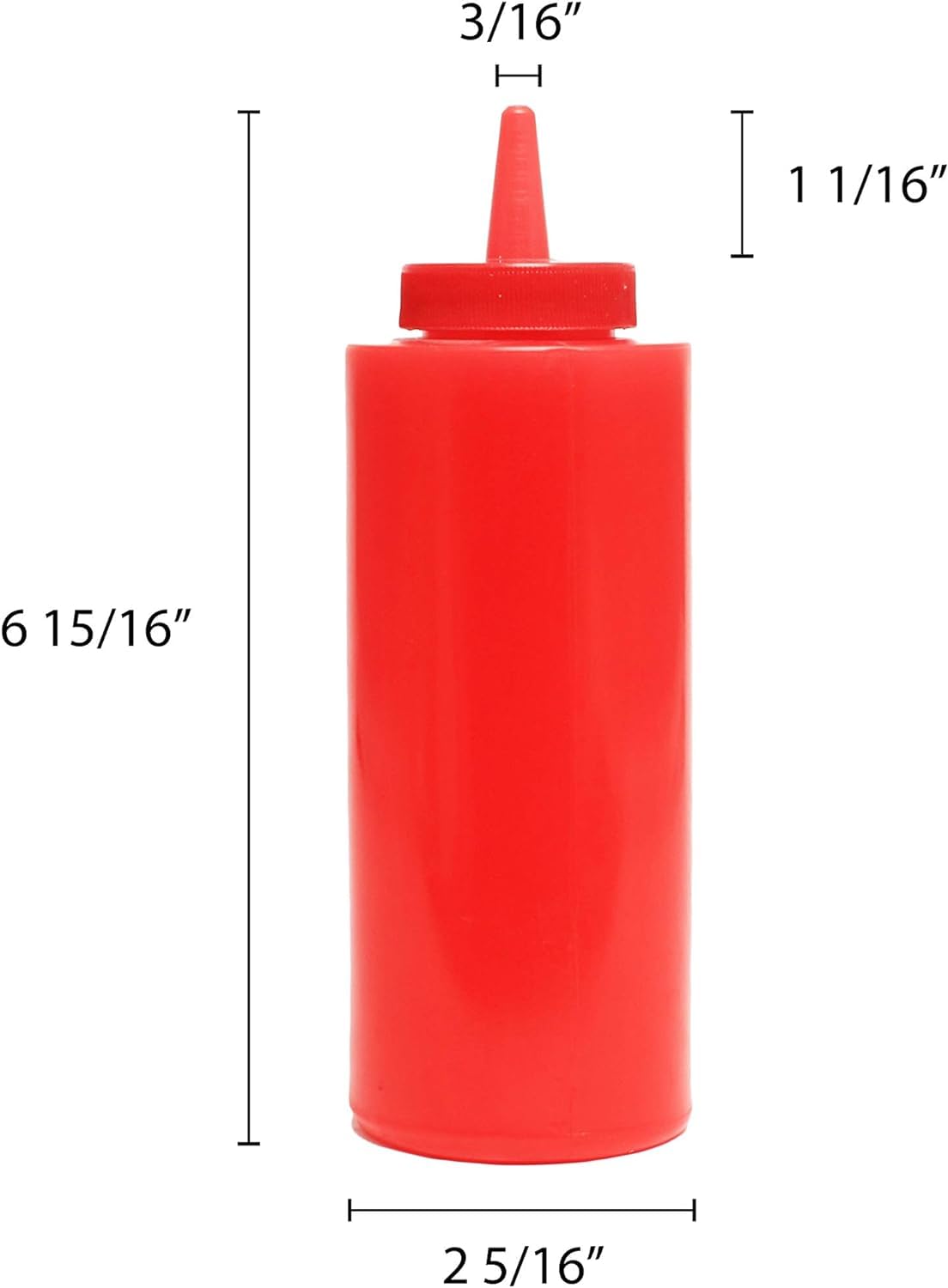 TrueCraftware-Set of 12 Squeeze Condiment Dispensing Bottles 12 oz Red- Plastic Squeeze Bottle For Sauces Spreads Ketchup Mustard Mayo Hot sauces and Olive oil