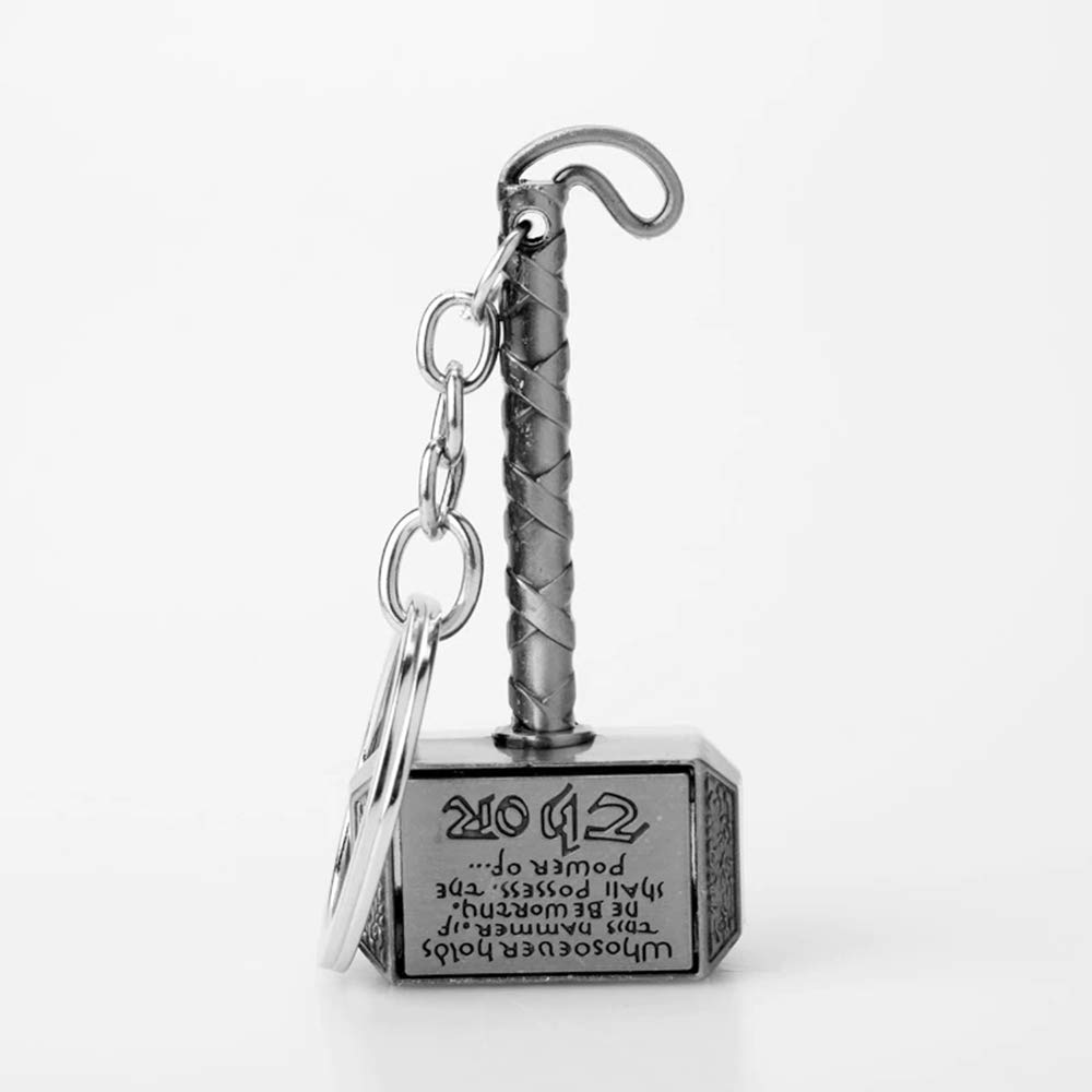 VNFLY Hammer Keychain Bottle Opener, Beer Gifts Bottle Opener for Men, Husband, Dad, Grandpa, Boyfriend (Silver)