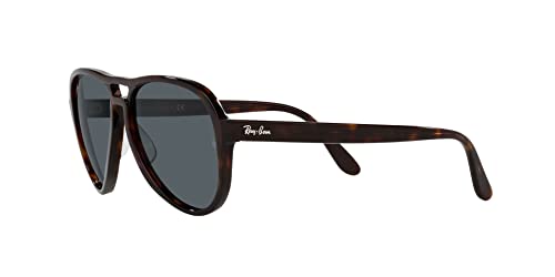 Ray-Ban Men's Rb4355 Vagabond Aviator Sunglasses, Havana/Blue, 58 mm