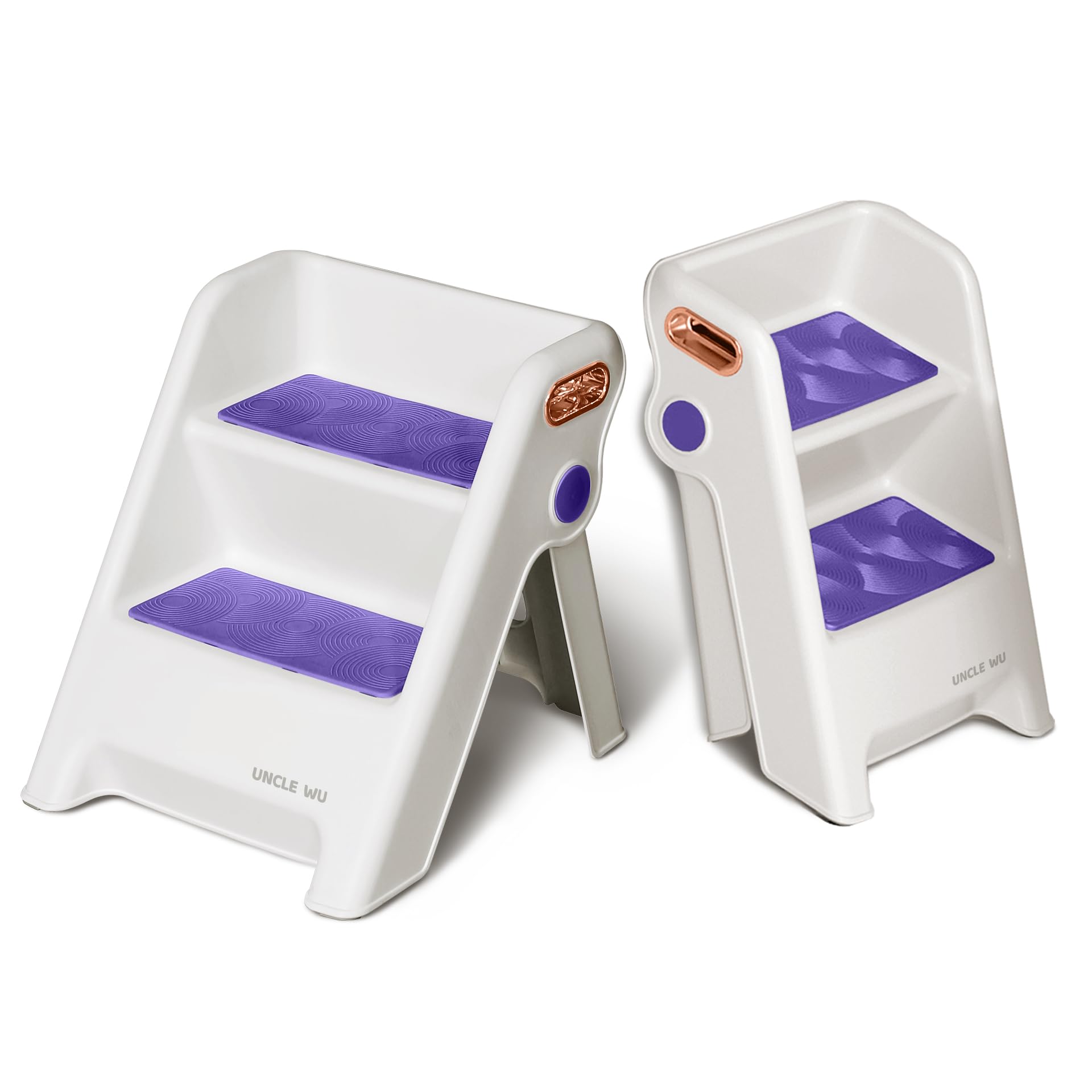 UNCLE WU Foldabel Two Step Stool for Adult