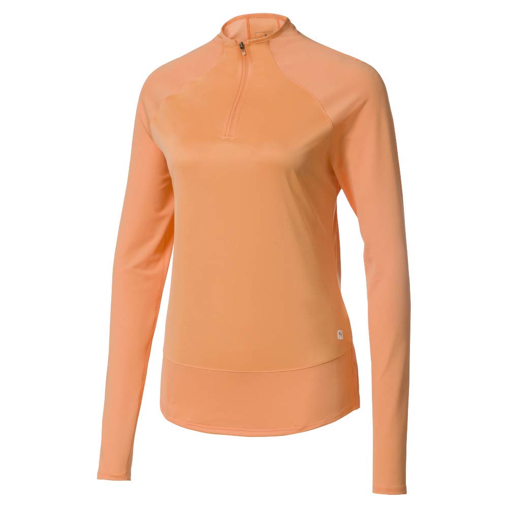 Puma Golf 2020 Women's Mesh 1/4 Zip, Cantaloupe, Large