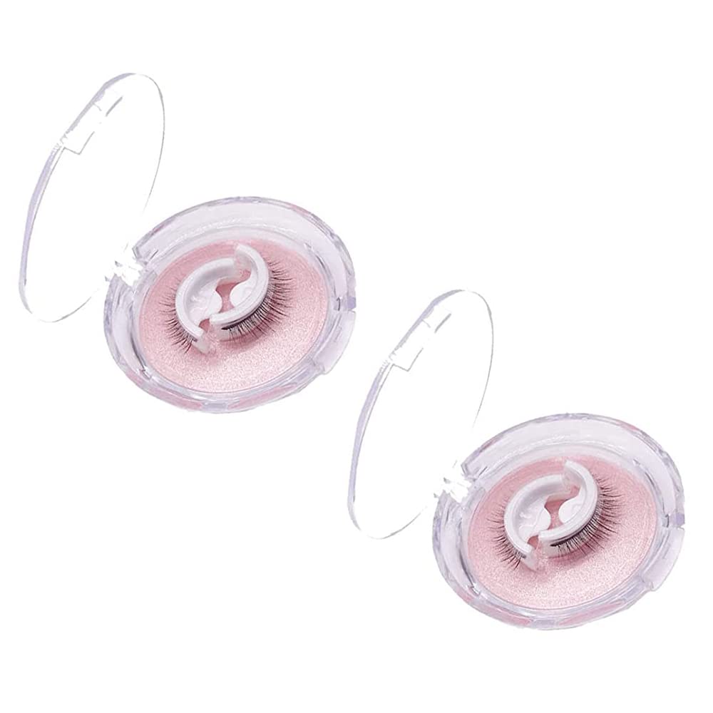 Self-Adhesive Eyelashes, (2Pairs) Reusable Self-Adhesive Eyelashes (2Pairs Natural)