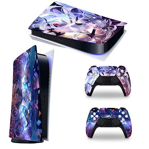 Singer Japan - PS5 Standard Edition Skin Console and 2 Controller, Vinyl Decal Sticker Full Cover Protective