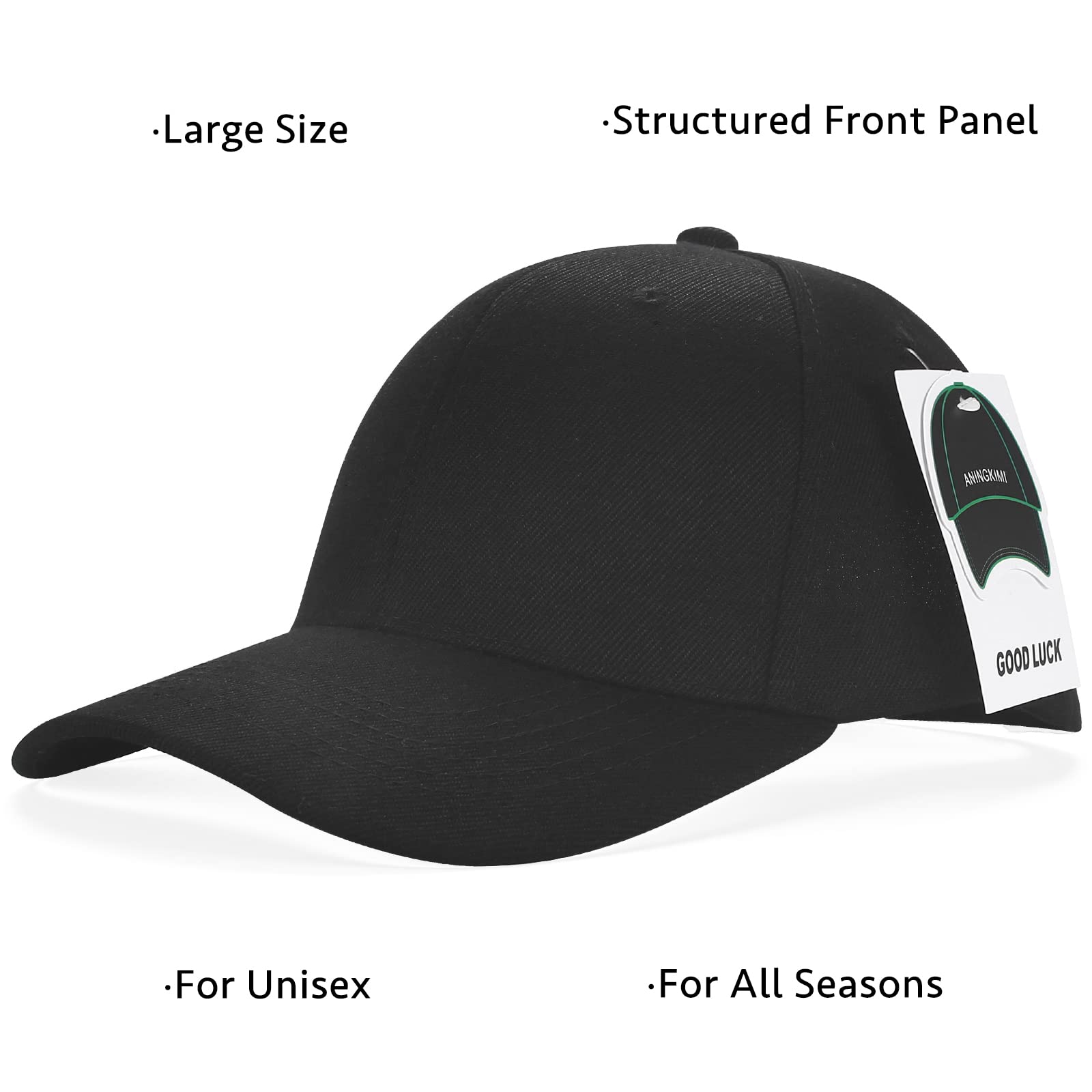Women's Baseball Caps Trendy Unisex Hat Men's Sun Hat Fashionable Tweed Fabric Summer Winter Adjustable Size Trucker Hats(Black 01