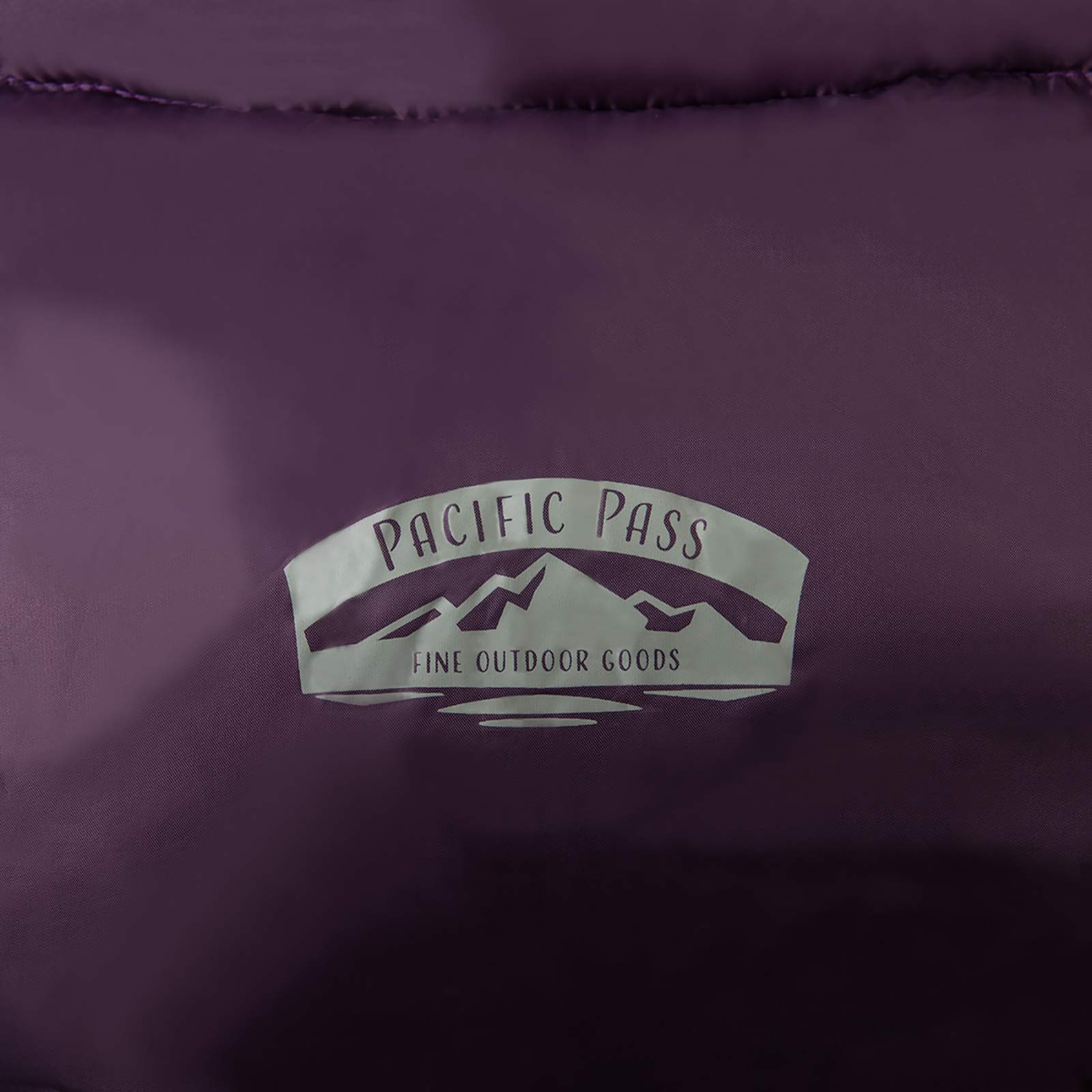 Pacific Pass 30F Synthetic Mummy Sleeping Bag with Compression Stuff Sack - Kids Size - Purple