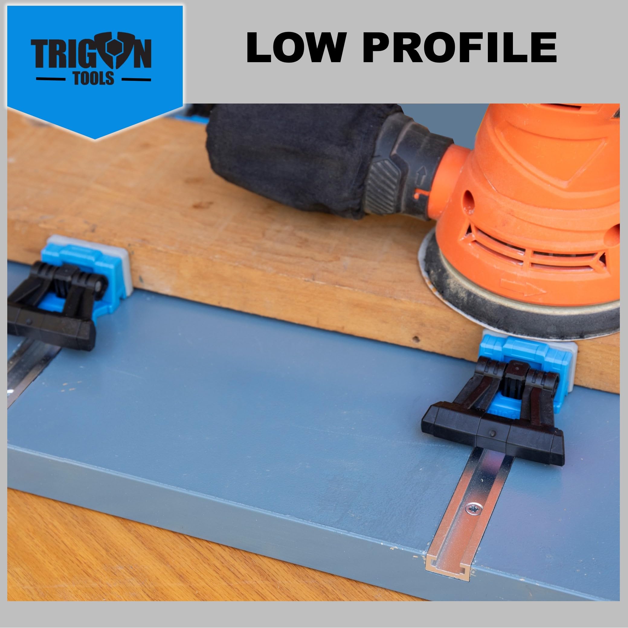 T-Track Clamp for Woodworking- for Universal T-Track Double Cut Profile (3/4ββ * 3/8ββ) | T Slot Clamp | T Track Vise | Inline Quick Release Woodworking Clamps, for Routing, Sanding, Drill Press, Jigs