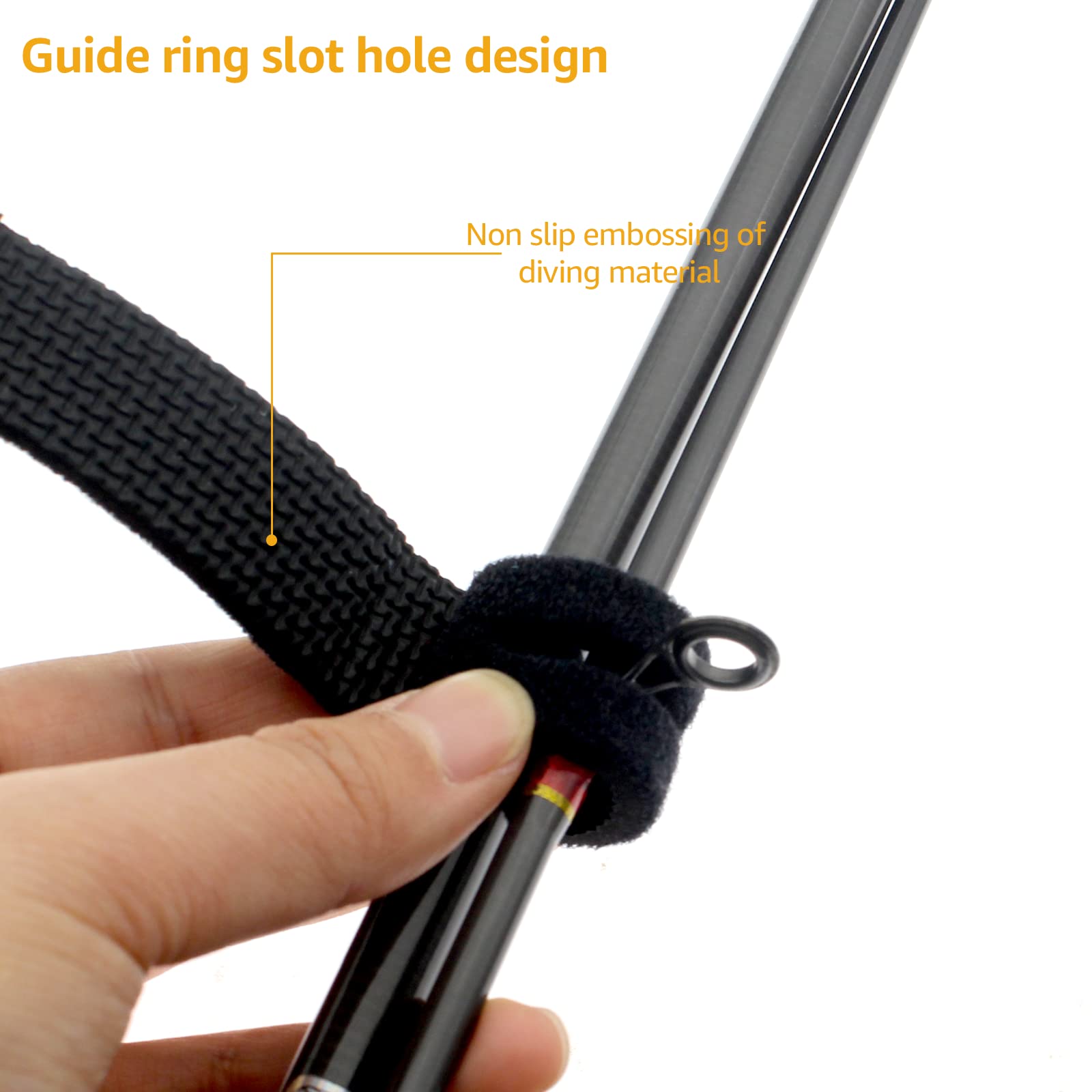 Zsrivk 10pcs Fishing Rod Belts Stretchy Magic Stick Fixing Strap Fishing Pole Ties for Orangizing Casting, Spinning Rods and Fly Rods