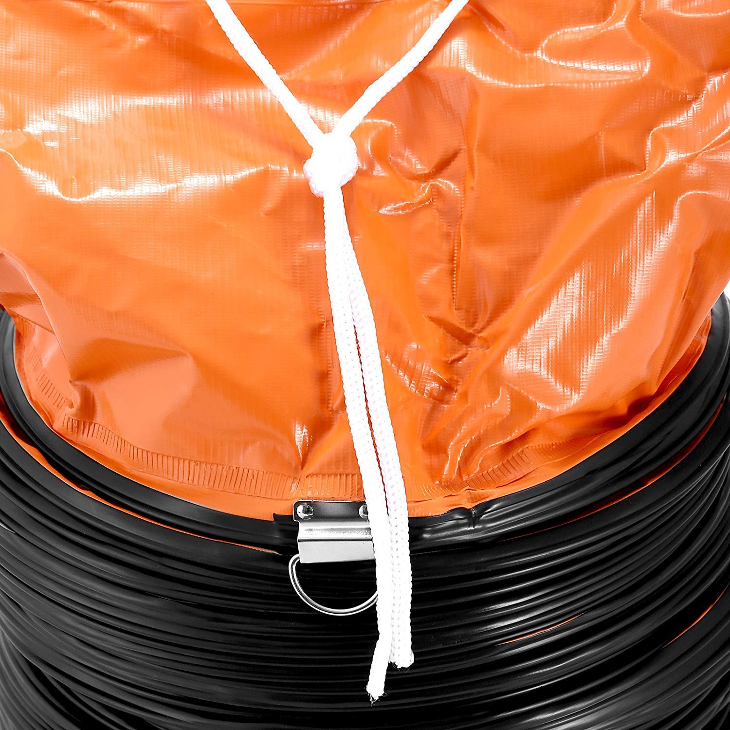 OrangeA Utility Blower Fan 8 inch Portable Ventilator High Velocity Utility Blower Mighty Mini Low Noise with 5M Duct Hose (8 inch Fan with 5M Hose)