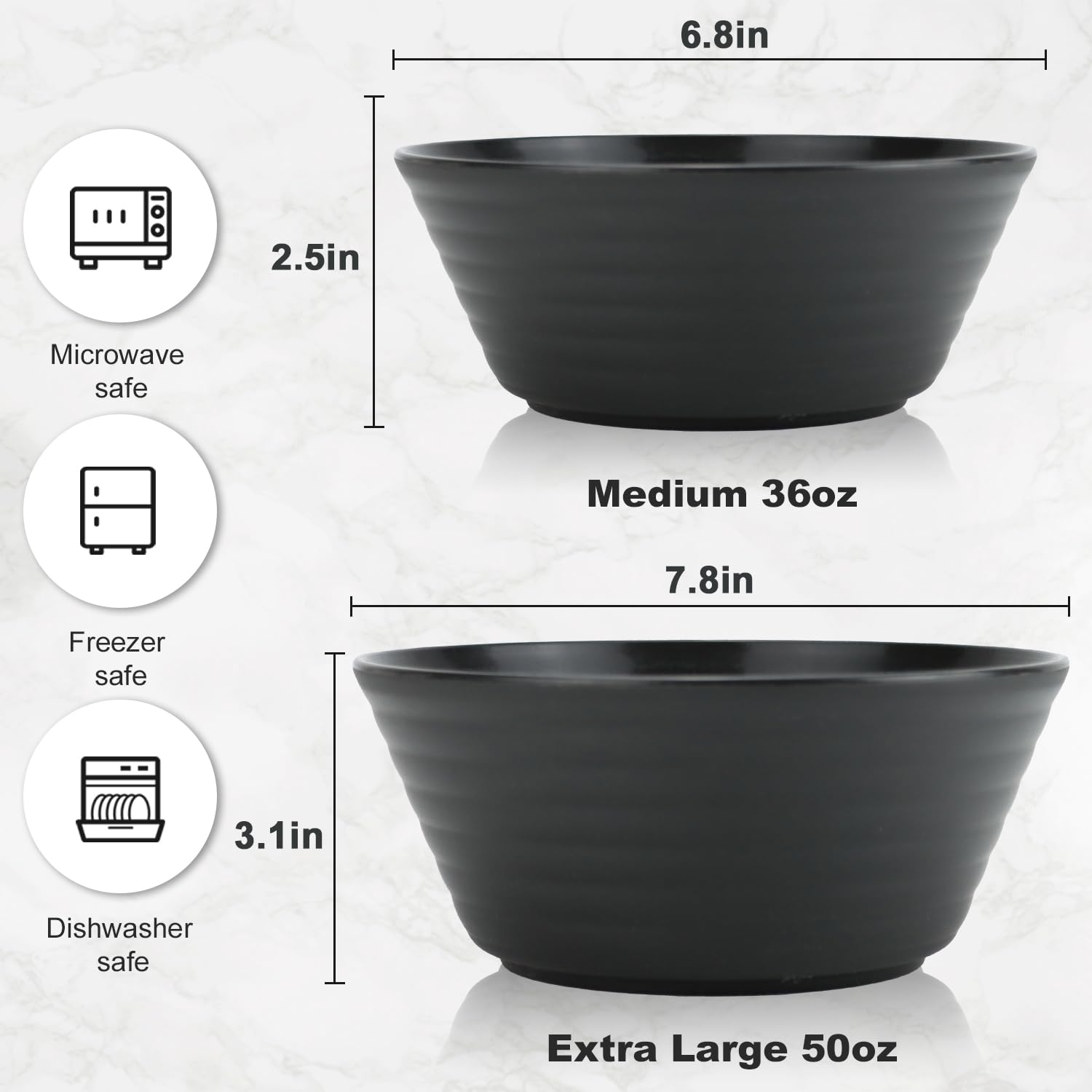 Wrova Wheat Straw Bowl Sets,6 PCS Unbreakable Cereal Bowl 50 OZ,Microwave and Dishwasher Safe Bowls,Super Big Bowl Sets BPA Free Eco Friendly Bowl for Serving Cereal,Oatmeal and Salad (Classic Series)