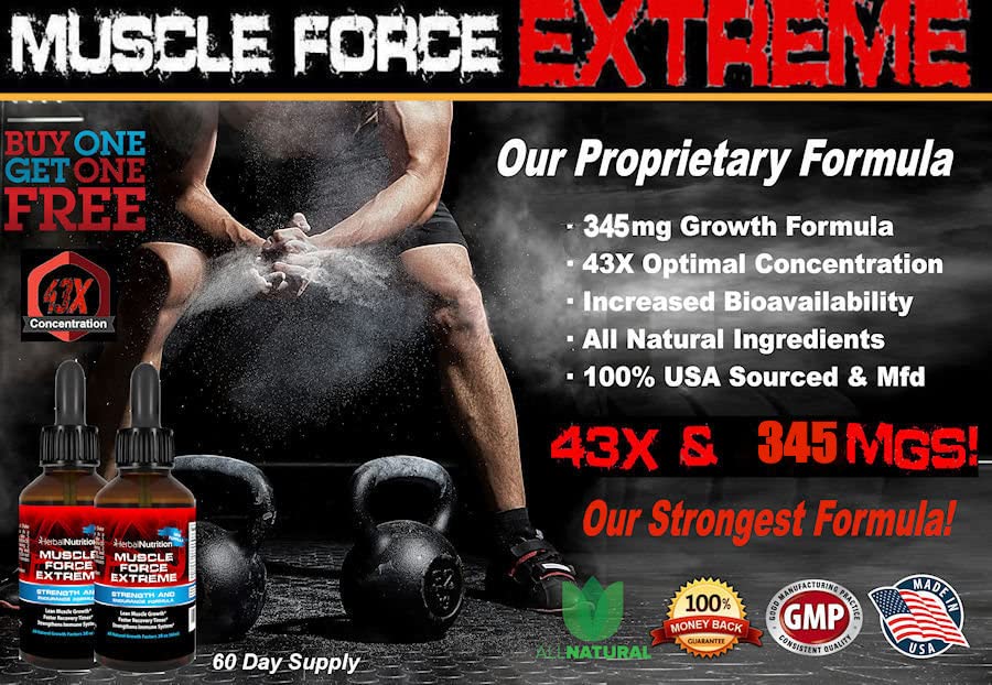 Muscle Force Extreme 2 Bottle Pack 345mg Proprietary Formula Our Strongest Strength and Endurance Spray, Improves Muscle Strength and Recovery Time 2oz Bottles