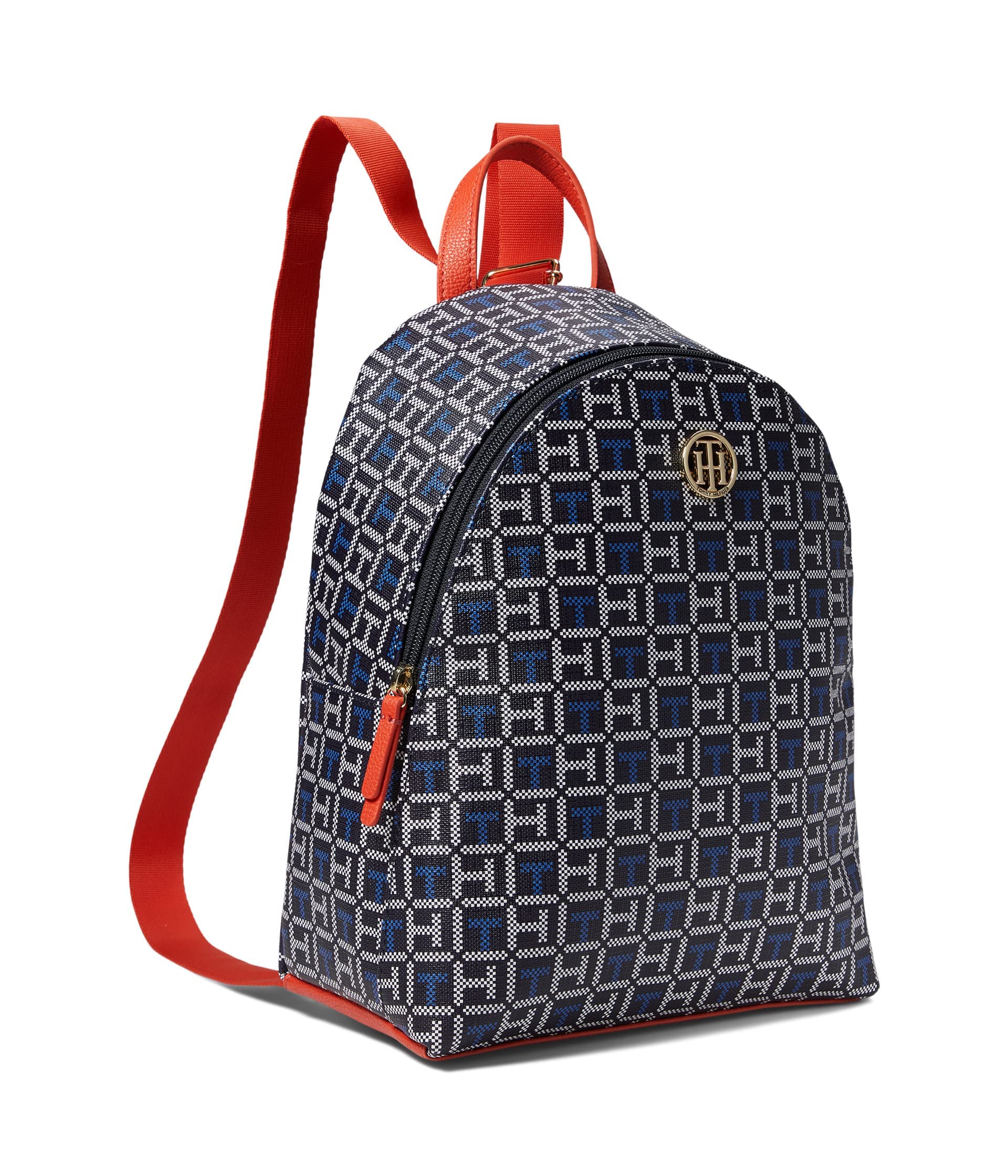 Tommy Hilfiger Cece II Small Dome Backpack Coated Square Monogram Navy/White One Size