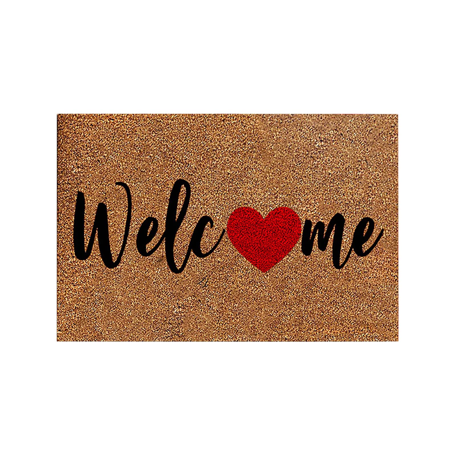 TUNKENCE Indoor Doormat Floor Mat Valentine's Day Living Room Bedroom Red Love Heart Rug Valentine's Day Home Decoration Kitchen Rug