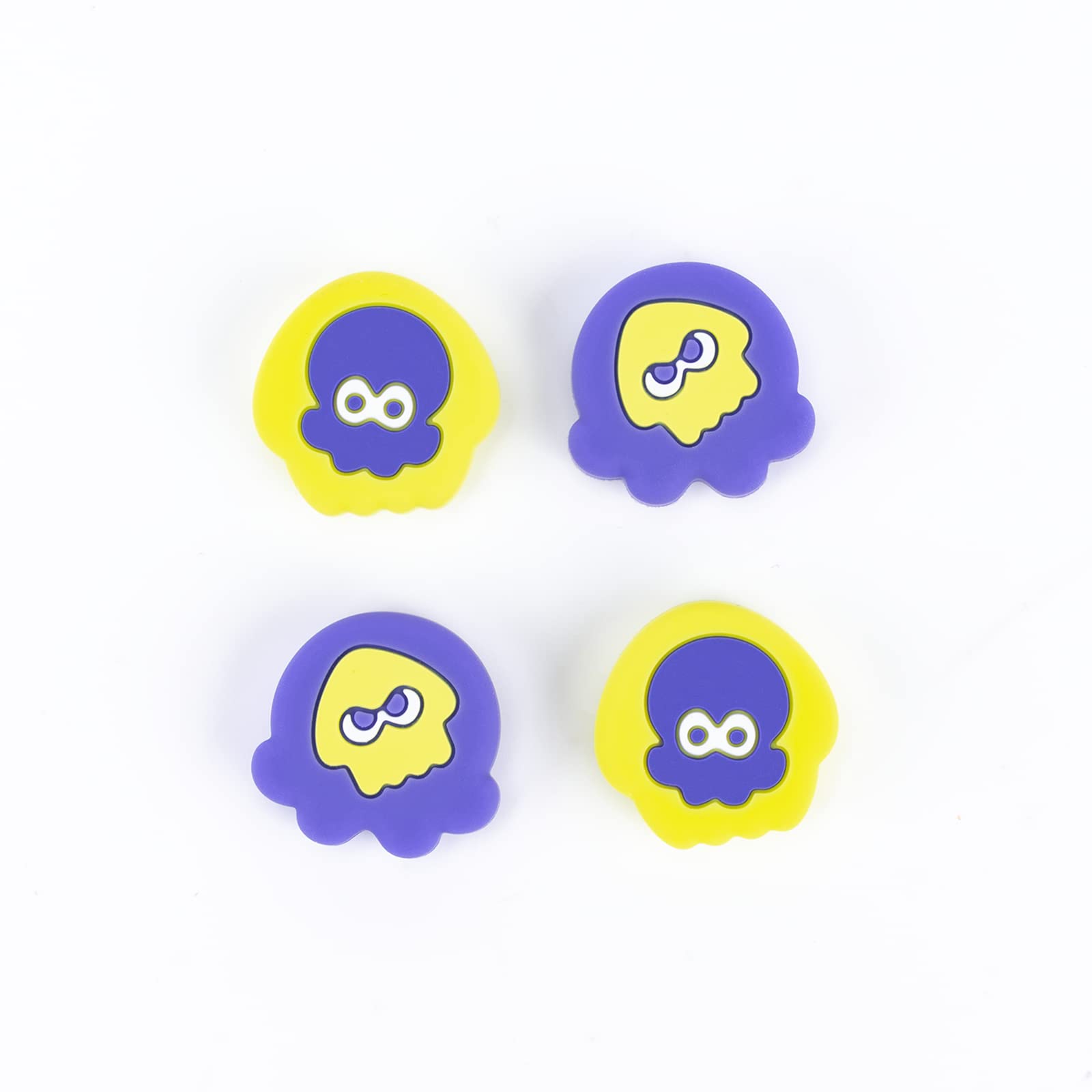 Yocore Splatoon 3 Switch Thumb Grip Caps,Soft Silicone Thumb Grips,Analog Soft Silicone Joystick Caps Stick Caps for Switch/OLED/Switch Lite,4 Pcs