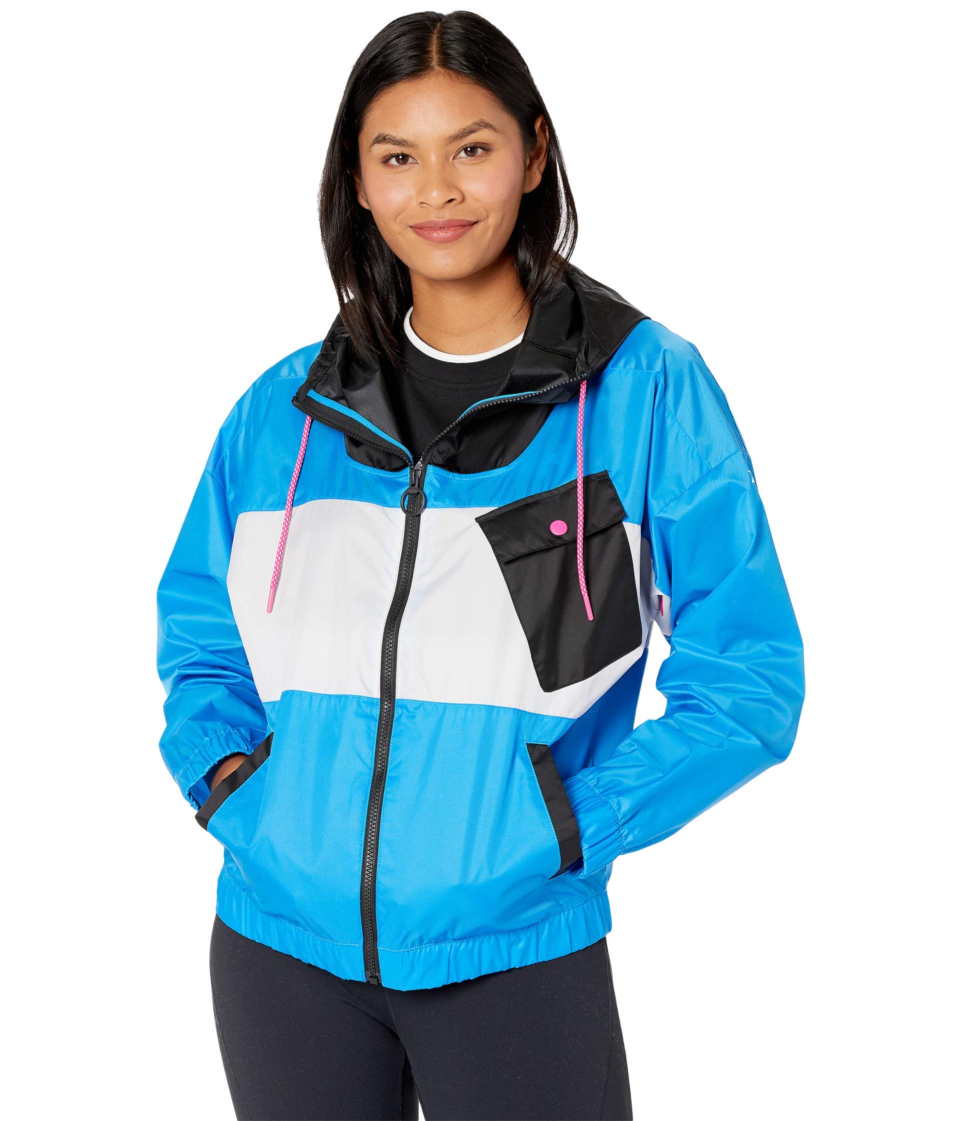 Reebok Women's Workout Ready Meet You There Full Zip Jacket, Horizon Blue, XS