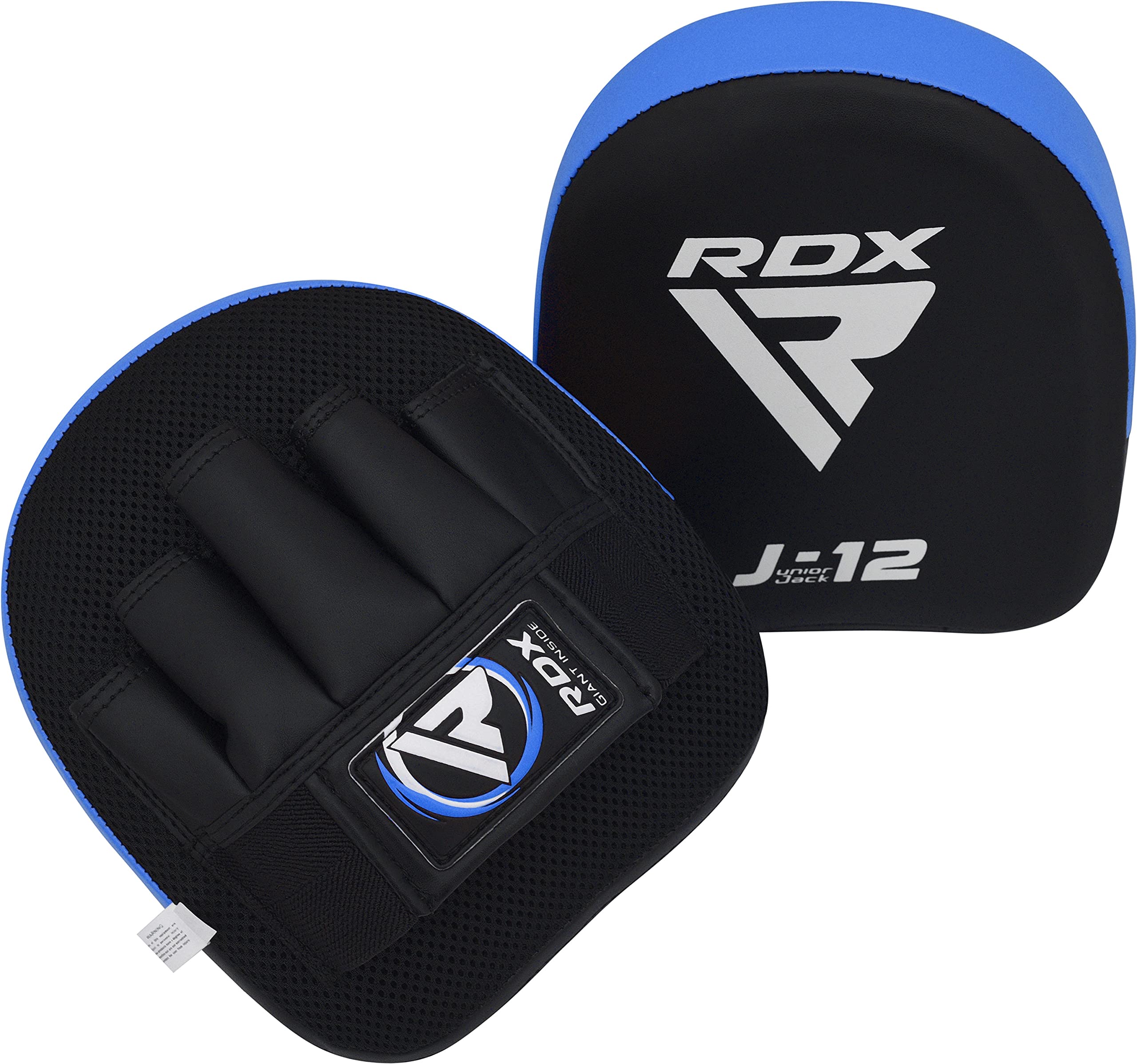 RDX Kids Boxing Pads Focus Mitts, Maya Hide Leather Curved Junior Hook and Jab Target Hand Pads, Great for Youth MMA, Martial Arts, Muay Thai, Kickboxing & Karate Training, Coaching Strike Shield