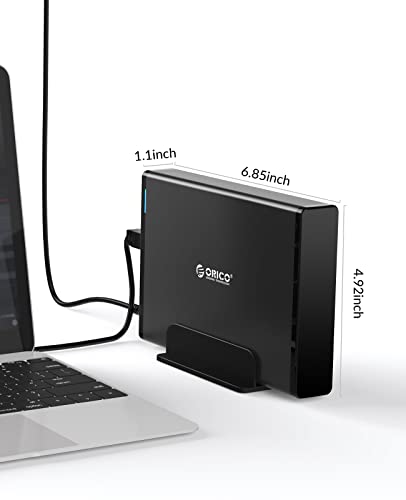 ORICO 3.5'' Hard Drive Enclosure for HDD/SSD USB 3.0 to SATA Vertical External Hard Drive Docking Station Support UASP Up to 16 TB-7688U3