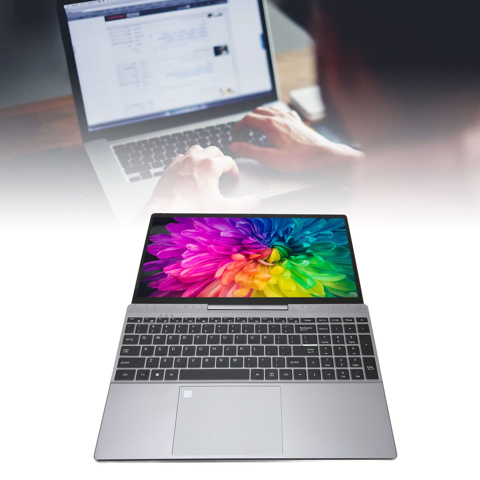 Tablet Laptop, RGB Backlit 4096 Pressure 15.6in Touchscreen Gravity Sensor Gaming Laptop 12GB DDR5 RAM Multi Mode for Family (US Plug 512GB)