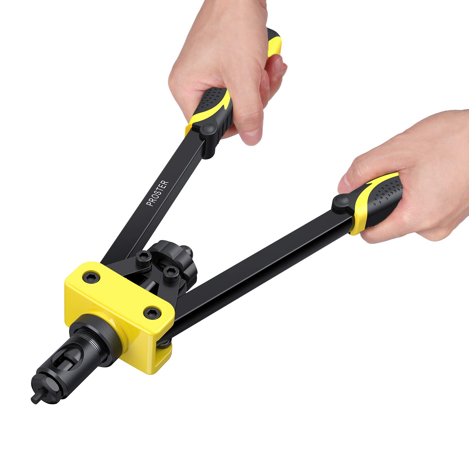 Rivet Nut Tool, Proster 14" Heavy Duty Hand Rivet Nut Thread Setter Kit with 6pcs Metric Mandrels, 150pcs Rivet Nuts