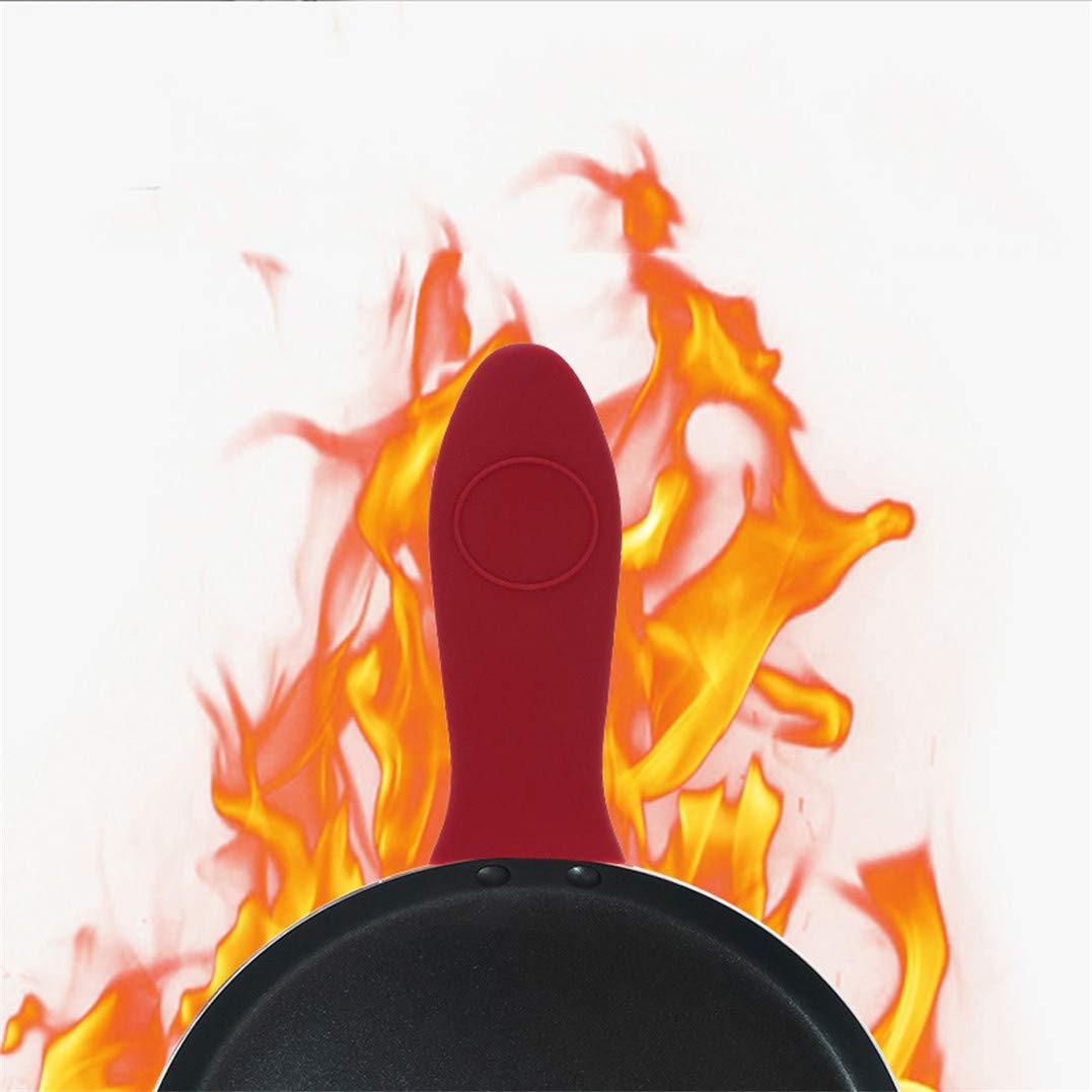 Underleaf Silicone Hot Handle Holder Cover Non Slip Heat Protecting Handle Holder for Cast Iron Skillets, Pans, Griddles