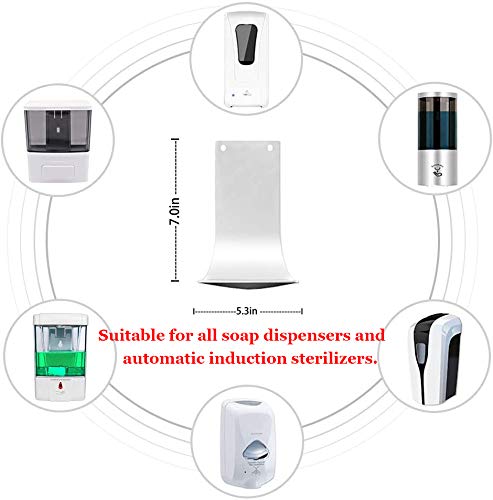 Soap Dispenser Drip Tray, Wall Mount Soap Dispenser Bracket, Laundry Detergent Drip Tray, Easy to Clean(White,10pcs)