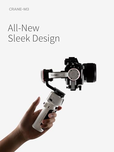 Zhiyun Crane M3 Handheld 3-Axis Camera Gimbal Stabilizer, Gimbal Stabilizer for Mirrorless Camera, Gopro, Action Camera, Smartphone