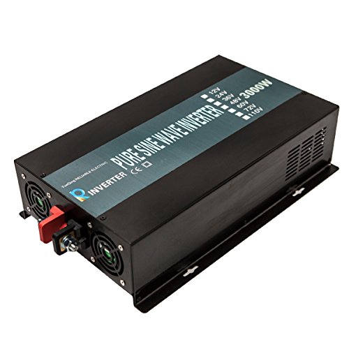 WZRELB Reliable 3000W Pure Sine Wave Solar Power Inverter 48V 120V Off Grid DC to AC Power Converter Generator Home Power Backup