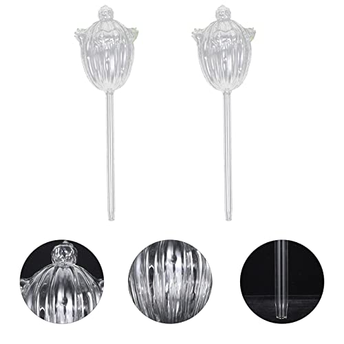 Yardwe House Plants House Plants Indoors Live 2pcs Practical Bonsai Plant Watering Globe Clear Glass Watering Device Cute Shape Waterer Bulb House Plants Plant Watering Globes