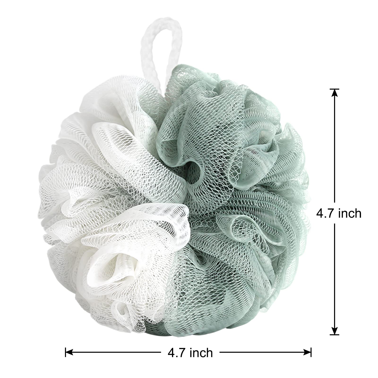 XTF2015 Bath Sponge Shower Loofahs, Soft Net Body Scrubber Sponge Ball, Durable Mesh Pouf Bath Loofah Sponge Body Wash Puff, Pack of 4 (4 Packs, 4)