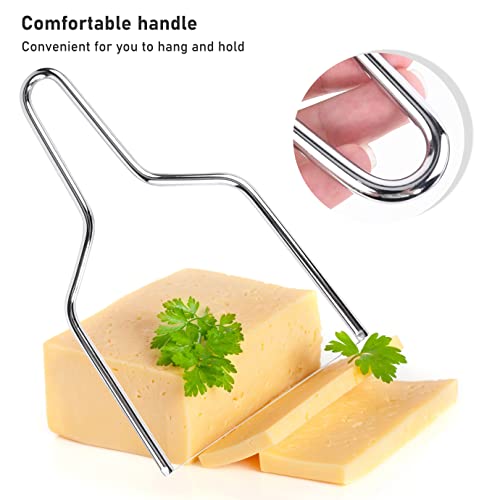 WXJ13 3 Pcs Cheese Cutter Butter Slicer Divider Stainless Steel Cheese Slicer With Cord Kitchen Slicing Knife for Bread Cake Cheese Butter Cutting